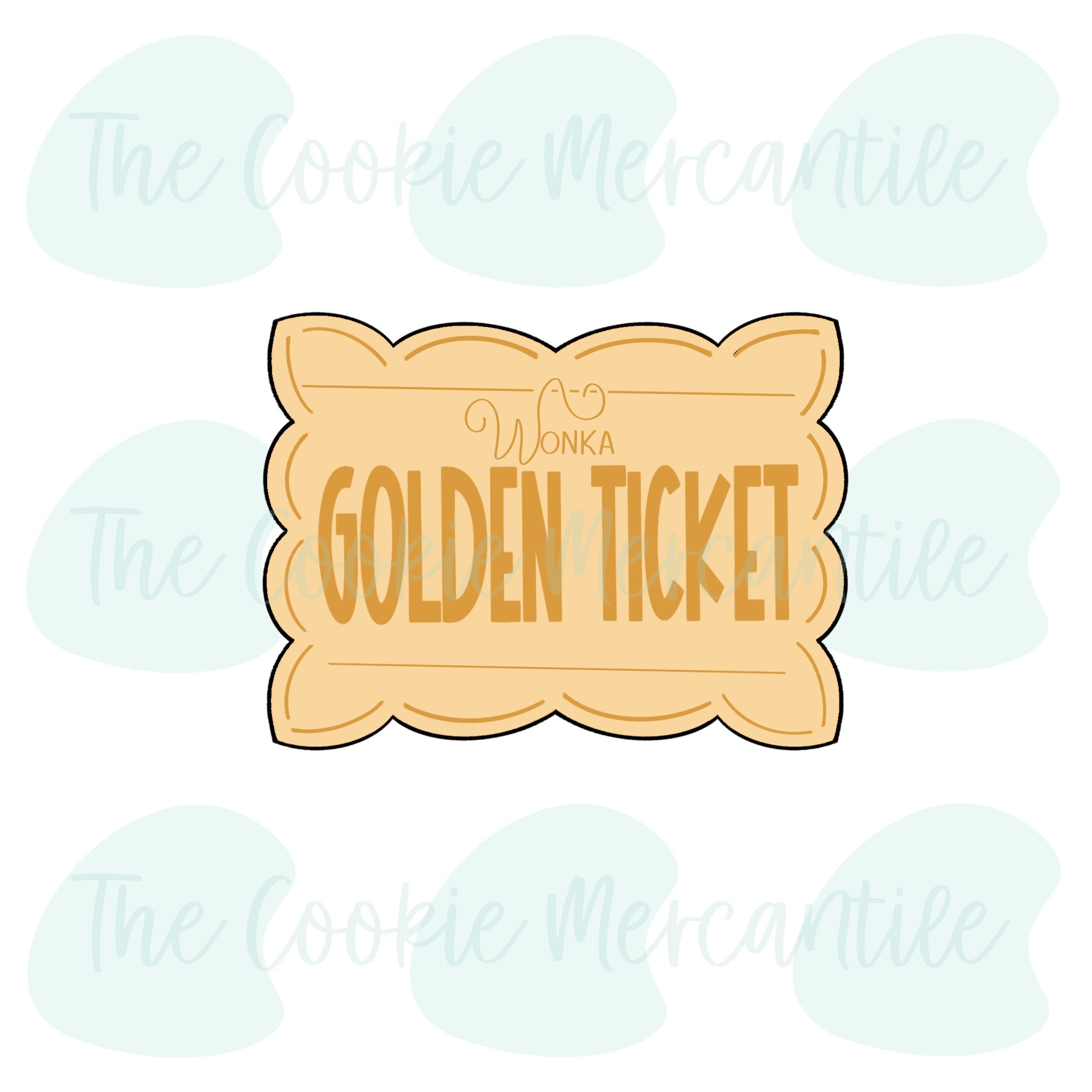 Golden Ticket [Chocolate Factory Set] - Cookie Cutter – The Cookie ...