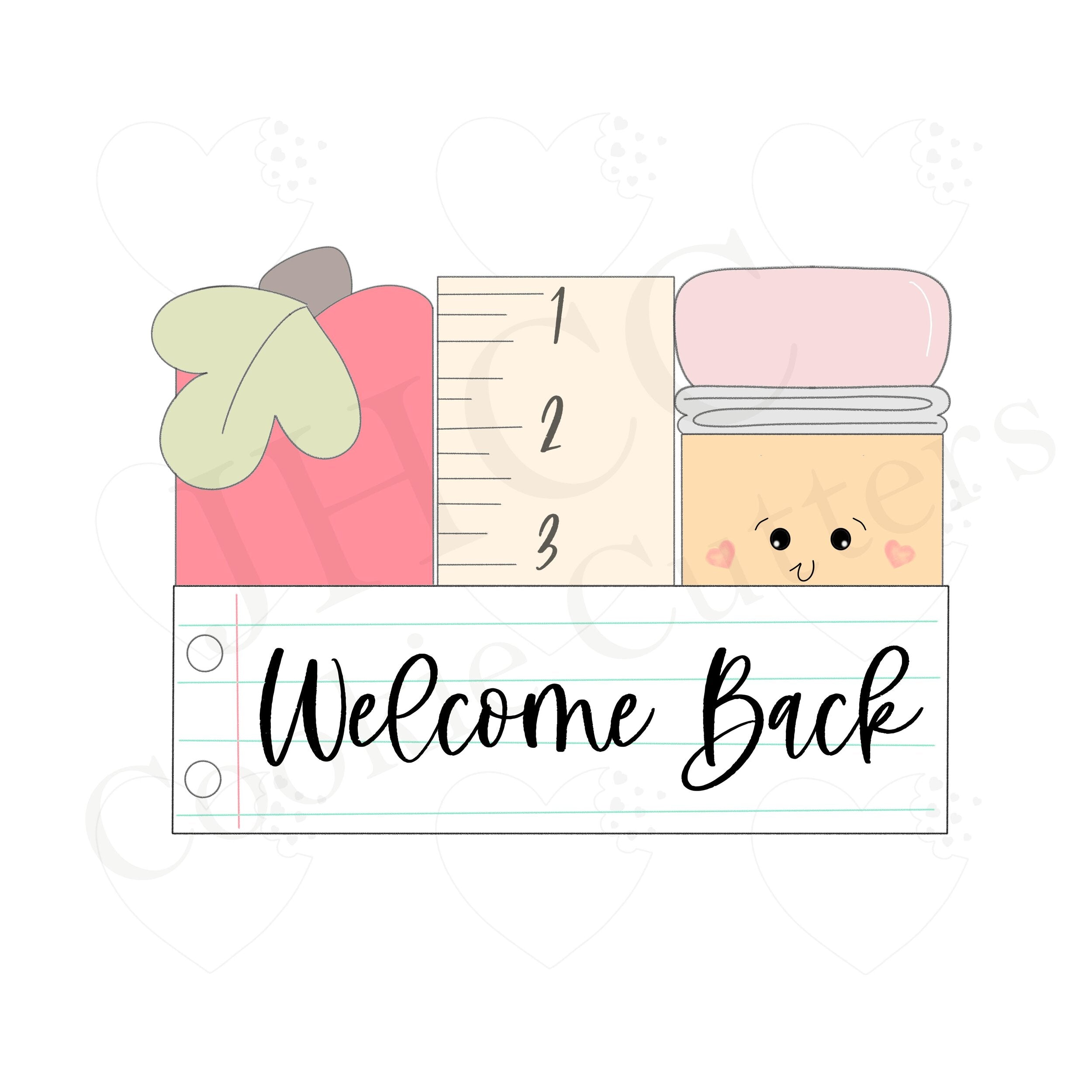 Apple Ruler Pencil Plaque 2019 - Cookie Cutter – The Cookie Mercantile