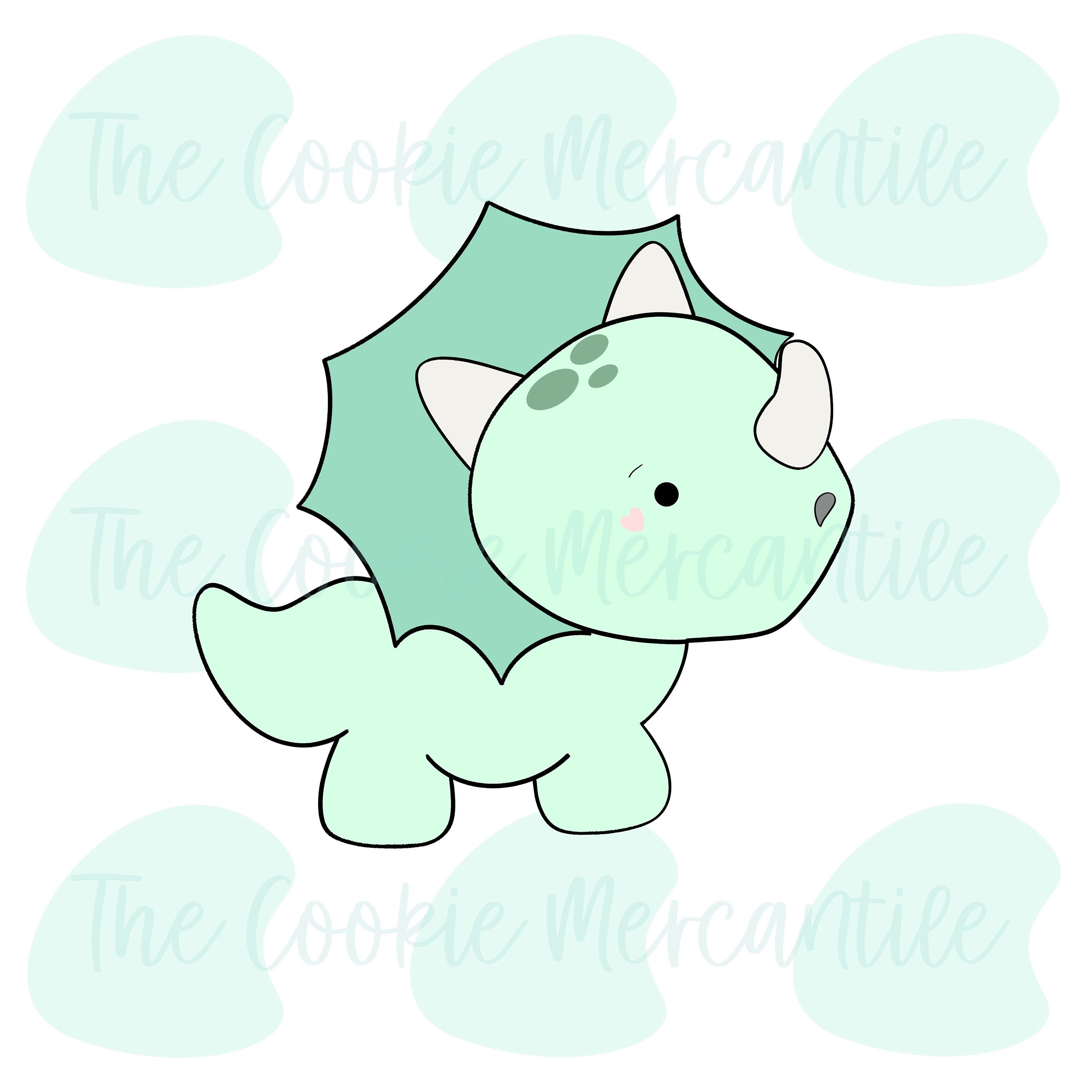 Chubby Triceratops [Misty] - Cookie Cutter – The Cookie Mercantile